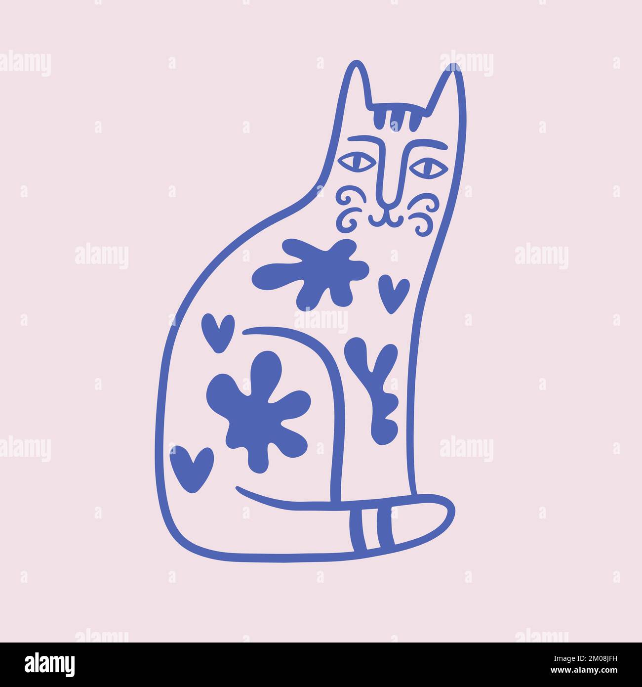 Retro cat design hi-res stock photography and images - Alamy