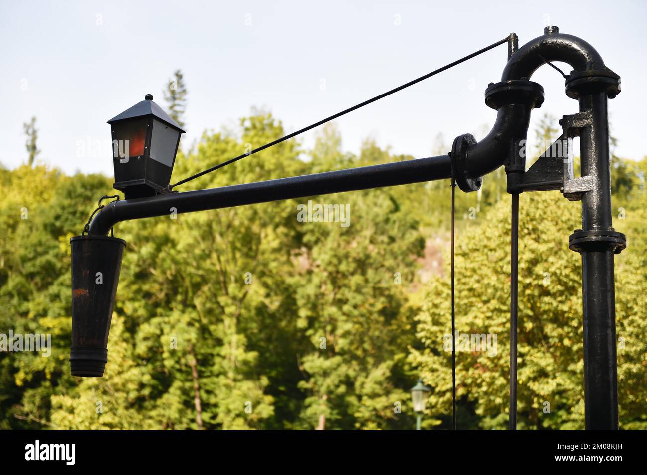 Water crane for steam locomotives of the Harz narrow gauge railway in ...