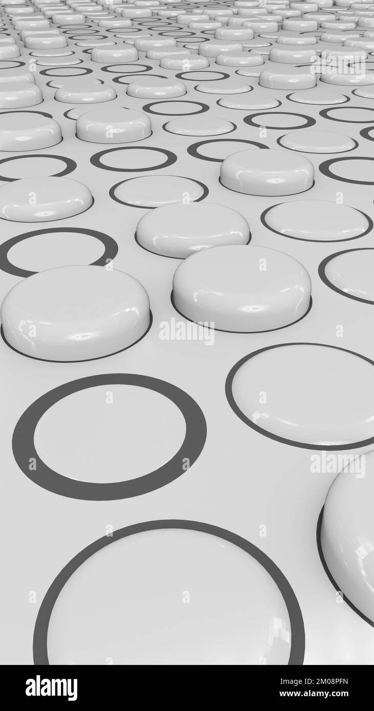 Vertical abstract background of white circles with grey borders Stock Photo - Alamy