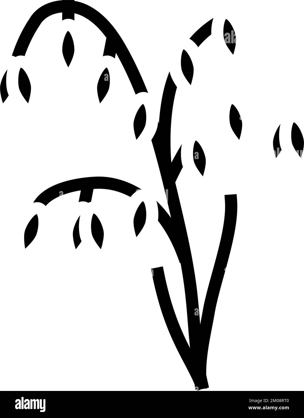 oatmeal plant healthy glyph icon vector illustration Stock Vector Image ...