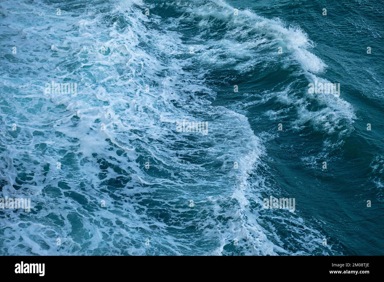 Sea spray generated by ferry, English Channel Stock Photo - Alamy