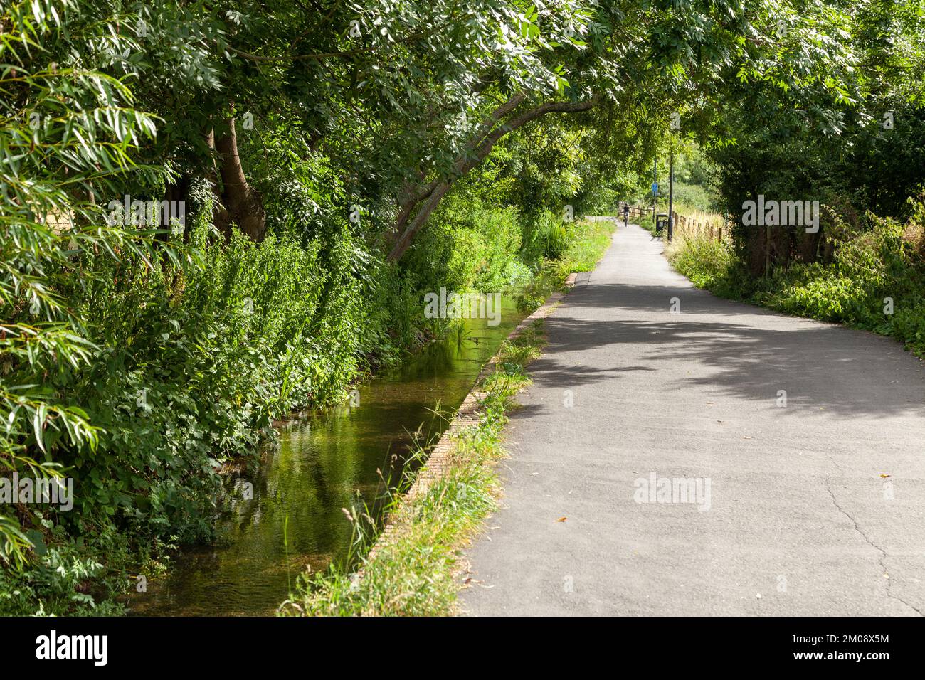 The town path from Salisbury town centre to Harnham, Wiltshire England ...