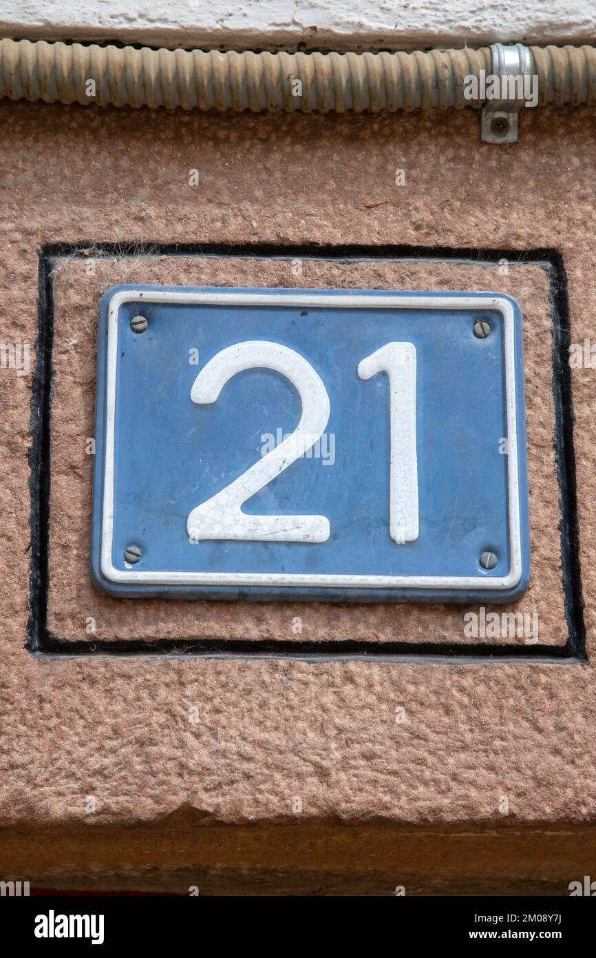 Closeup of Number Twenty-one Stock Photo - Alamy