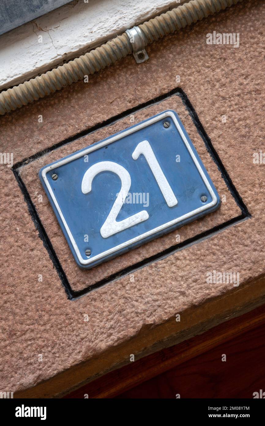 Closeup of Number Twenty-one Stock Photo - Alamy