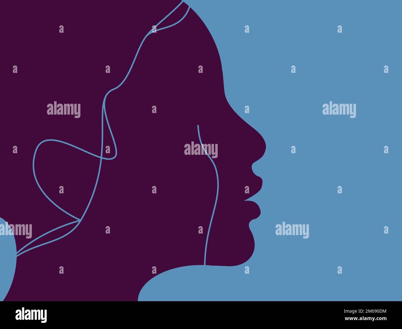 Victim illustration. Portrait of a person who is a victim of abuse ...
