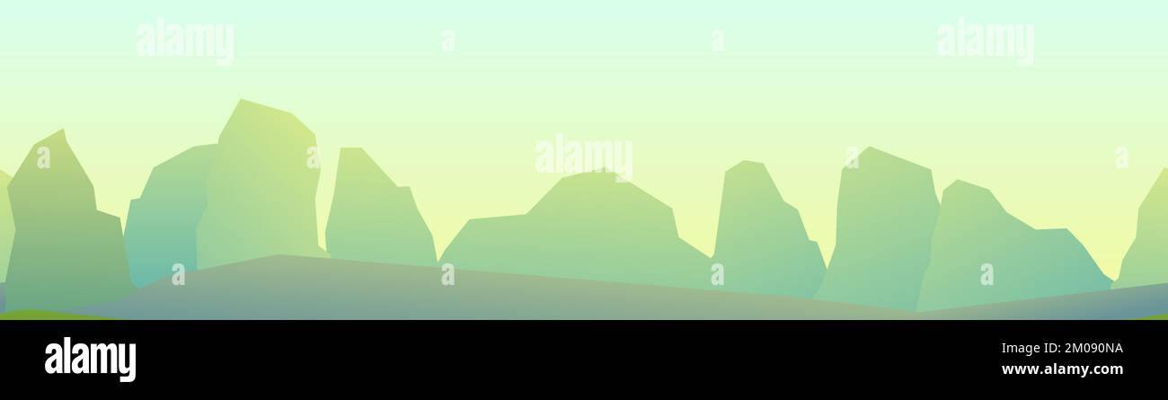 Rocks cliffs stone. Foggy outlines of objects. Landscape mountainous ...