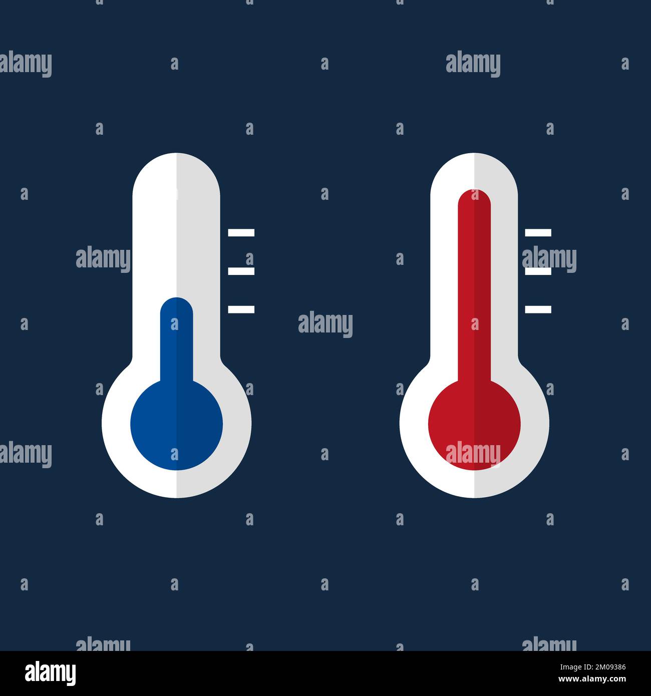 Thermometer showing hot or cold air. Isolated vector illustration ...