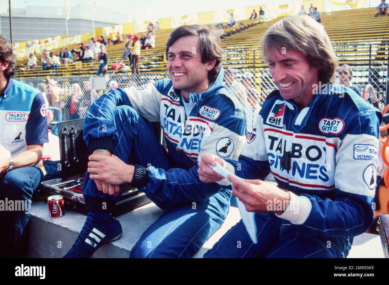 Patrick Tambay (fra) and Jacques Laffite (fra), Team Ligier, portrait ...