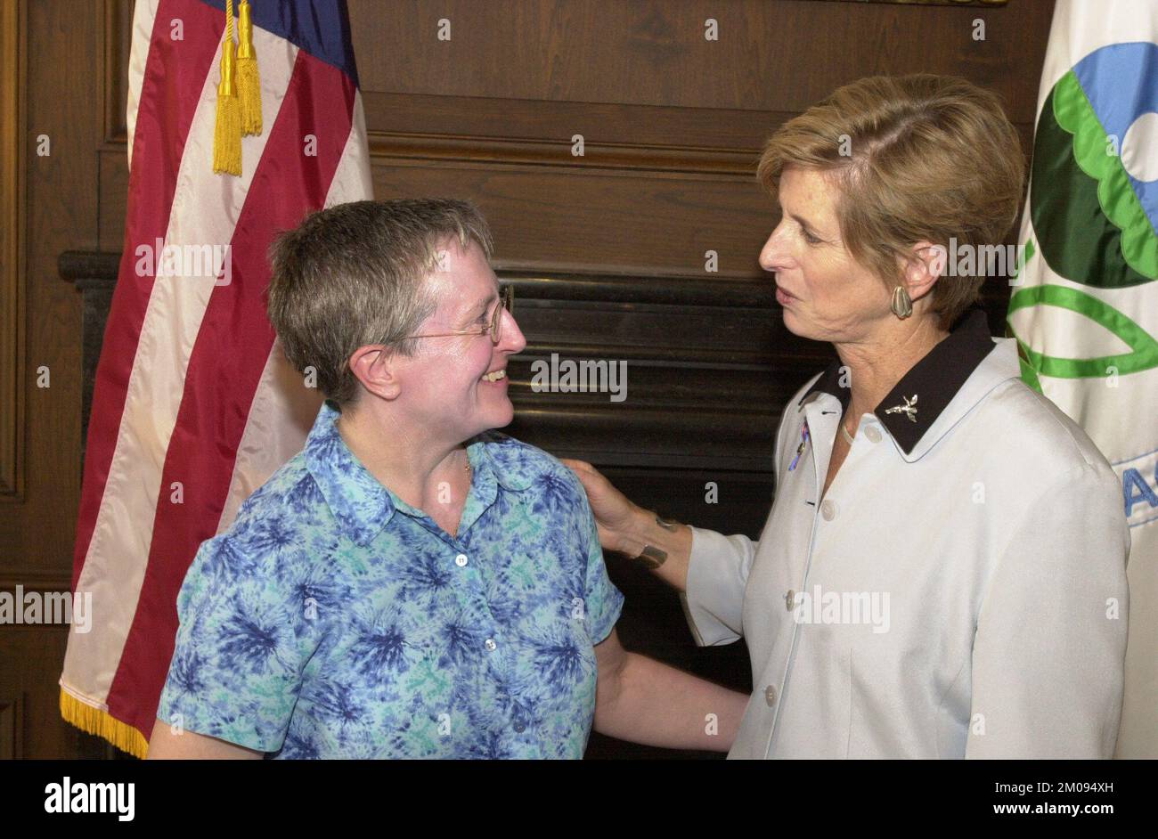 Christine Todd Whitman staff handshakes , Environmental Protection ...