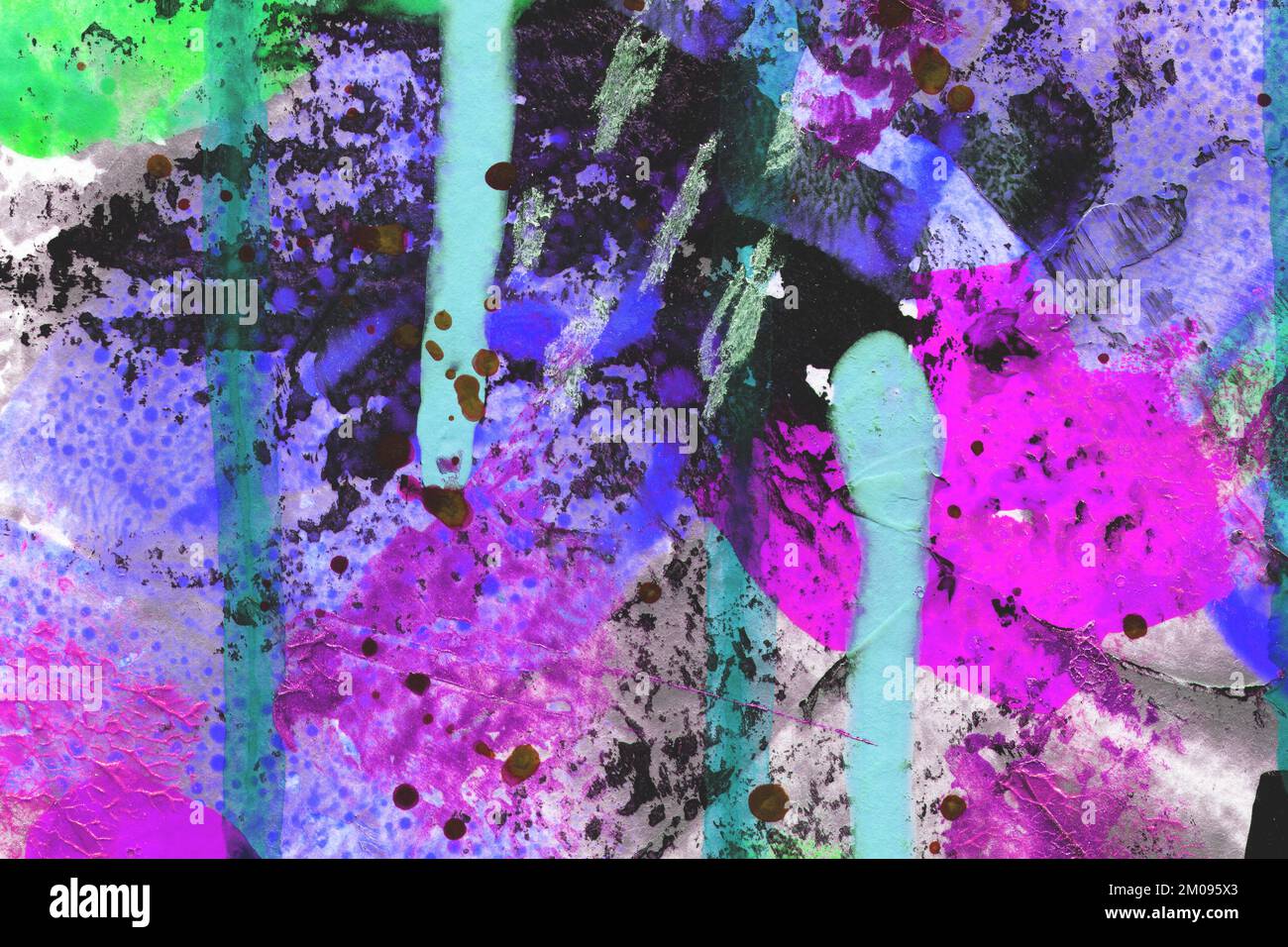 Hand drawn abstract multicolored acrylic texture. Colourful background ...