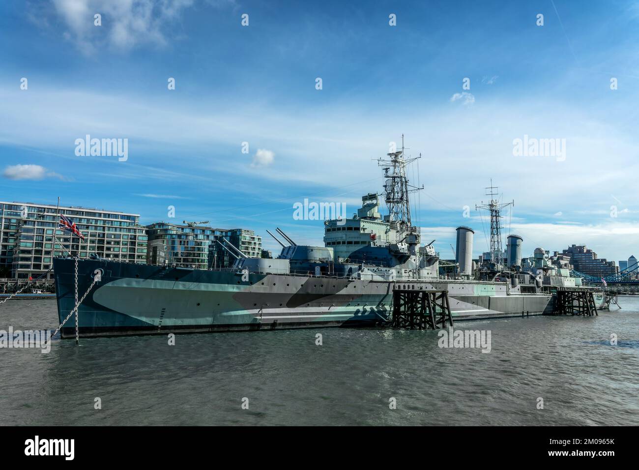War ship HMS Belfast on the Thames river in London, UK Stock Photo - Alamy