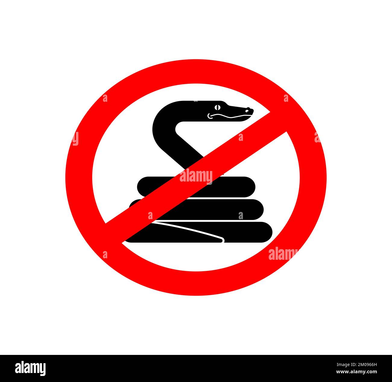 Stop Snake. Ban serpent. Red prohibitory road sign Stock Vector Image ...