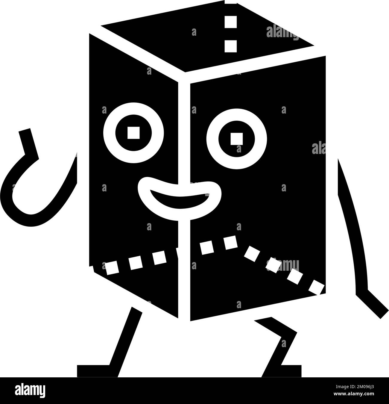 prism geometric shape character glyph icon vector illustration Stock ...