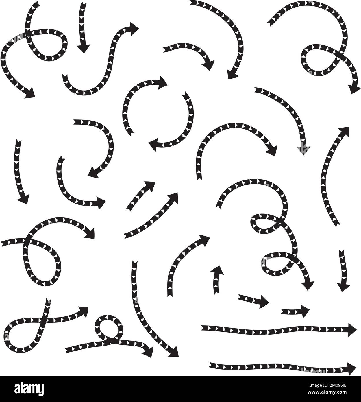 A design black and white background with dash lined arrows Stock Vector ...