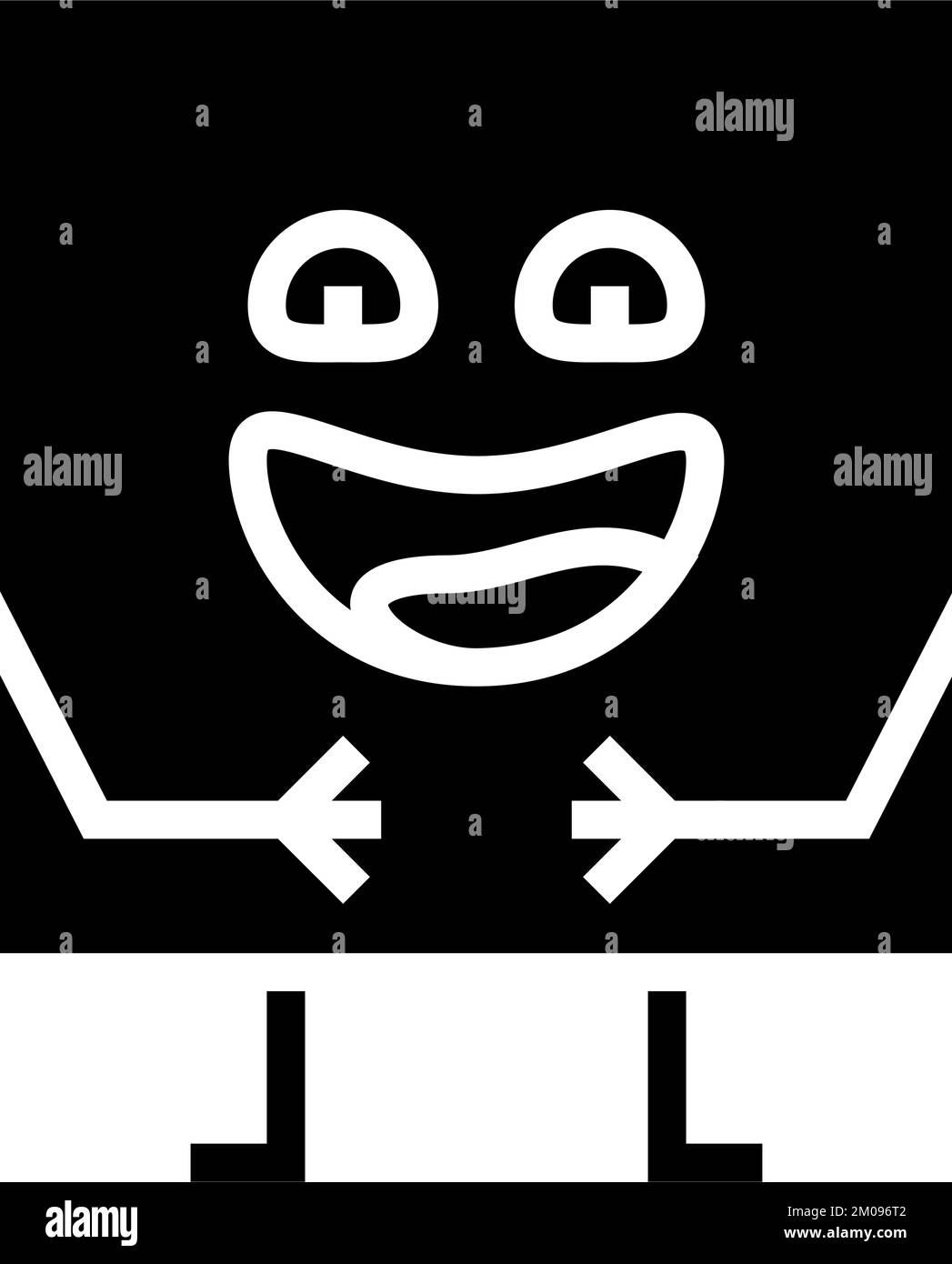 square geometric shape character glyph icon vector illustration Stock ...