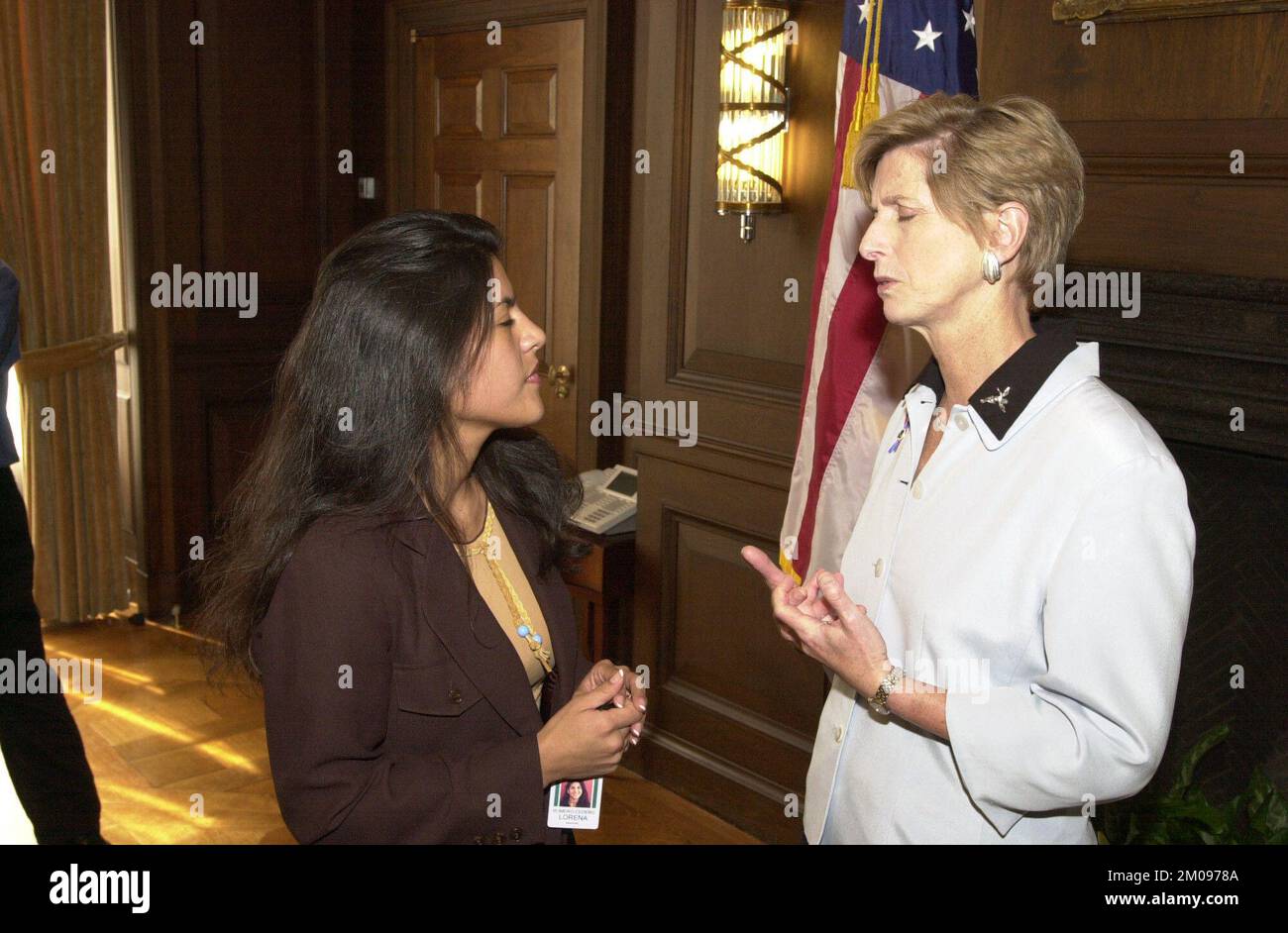 Christine Todd Whitman staff handshakes , Environmental Protection ...
