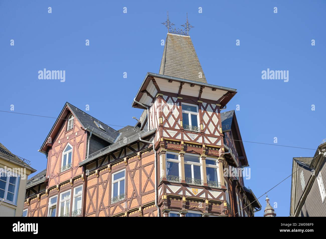 Fachwerkhaus, Obermarkt, Oberstadt, Altstadt, Marburg, Hessen ...