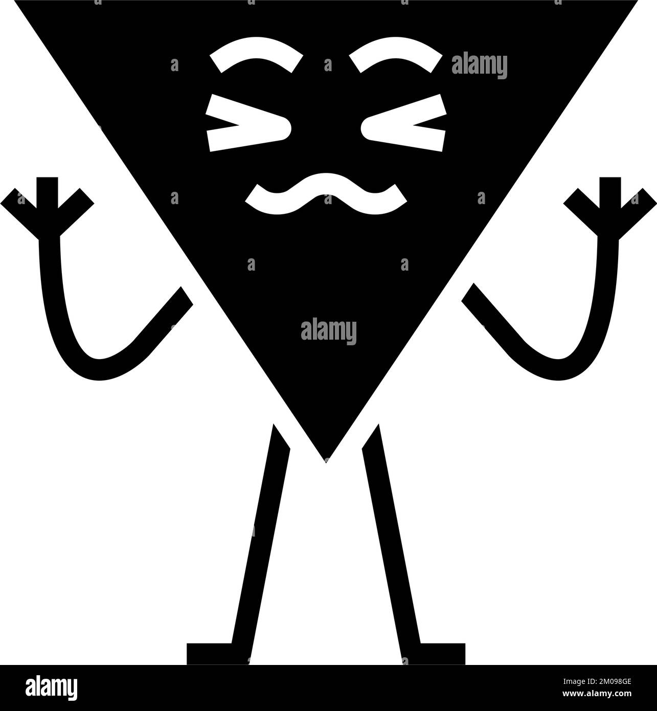 triangle geometric character glyph icon vector illustration Stock ...
