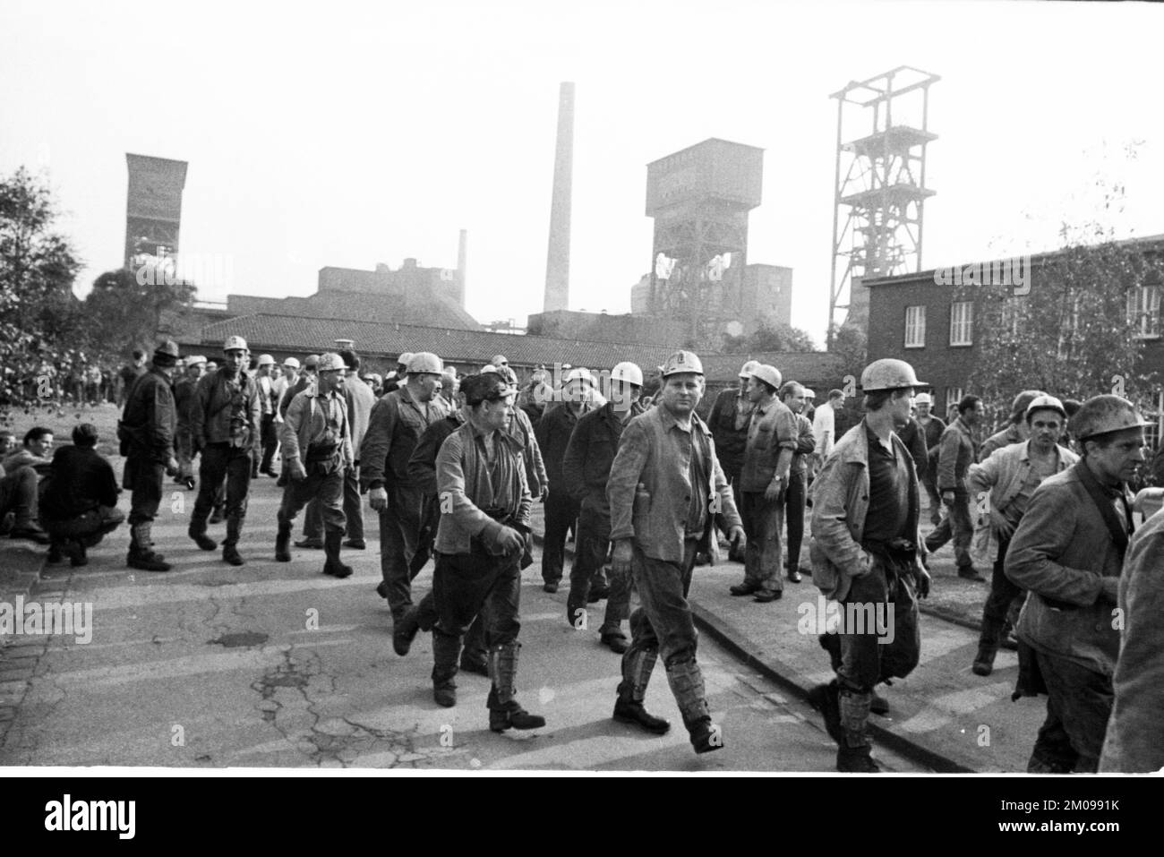 The spontaneous strike, here on 10.9.1969 by the miners of the Minister ...