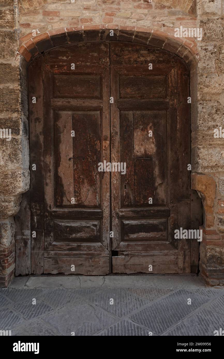 An ancient wooden door Stock Photo - Alamy