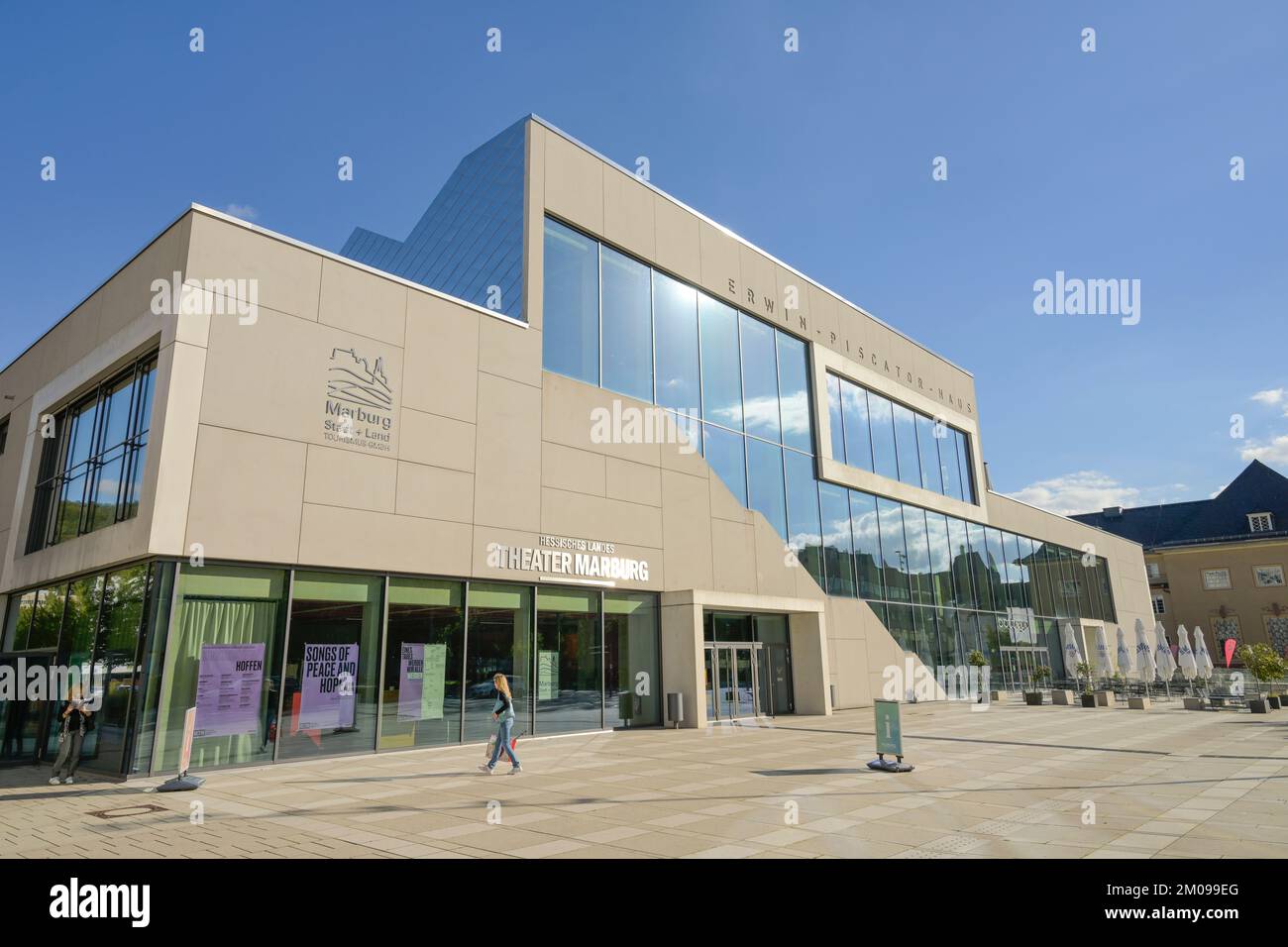 Erwin-Piscator-Haus, Hessisches Landestheater, Biegenstraße, Marburg ...