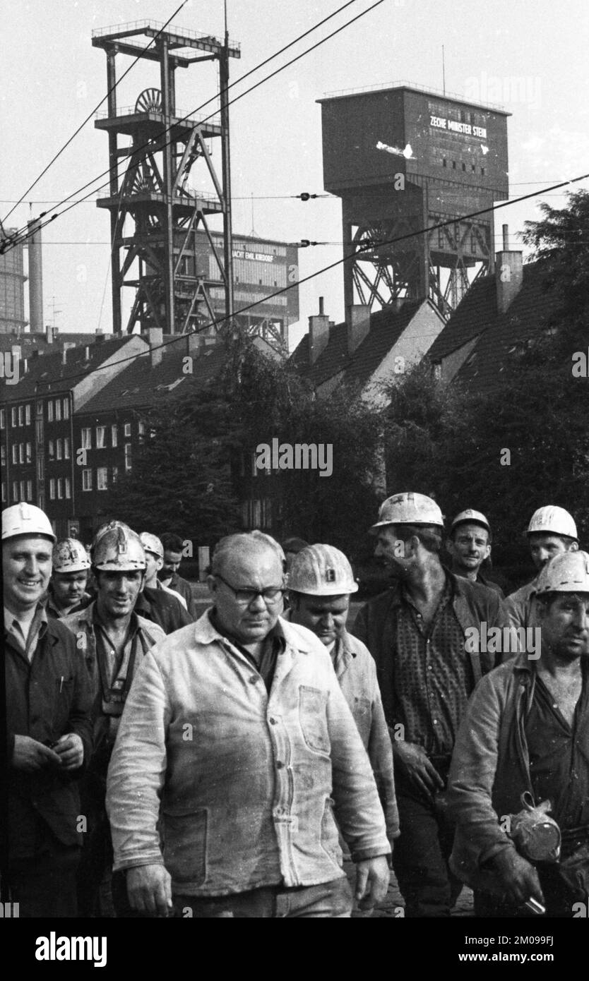 The spontaneous strike, here on 10.9.1969 by the miners of the Minister ...