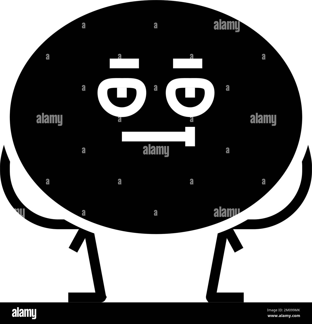 oval geometric shape character glyph icon vector illustration Stock ...