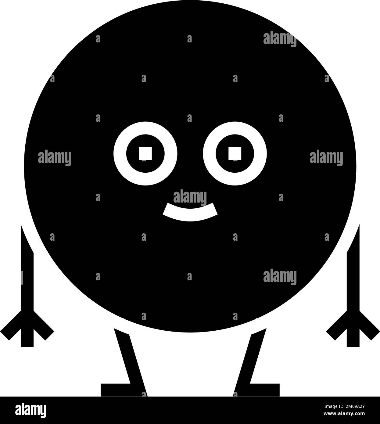 circle geometric shape character glyph icon vector illustration Stock ...