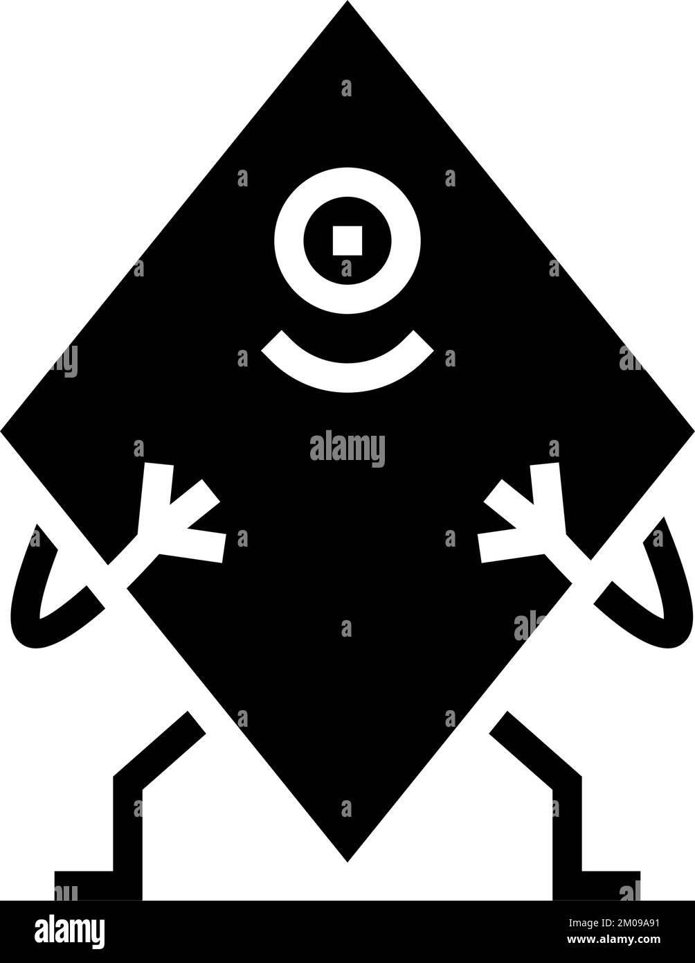 rhombus geometric shape character glyph icon vector illustration Stock ...