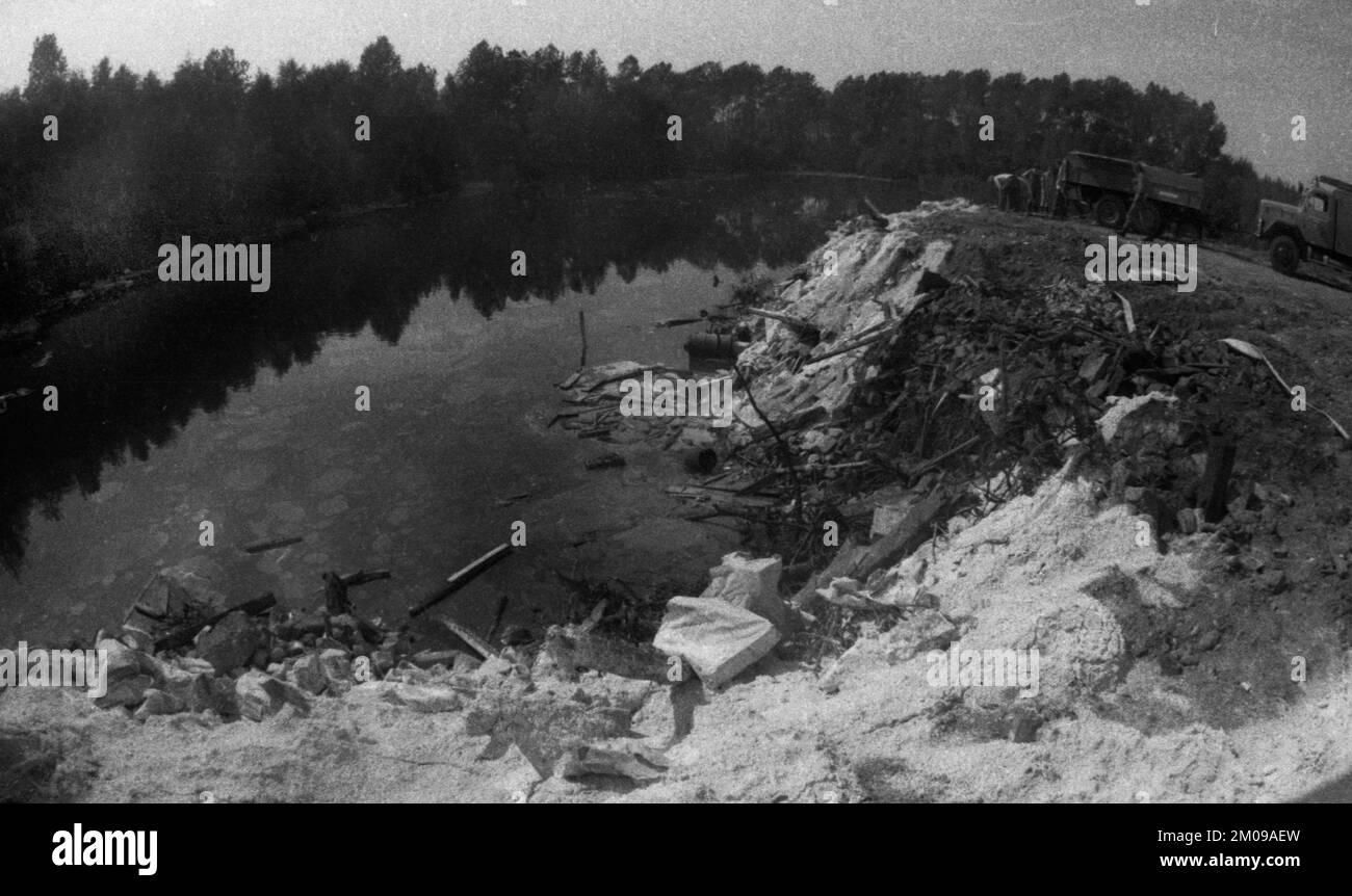 Chemical factory on the rhine Black and White Stock Photos & Images - Alamy