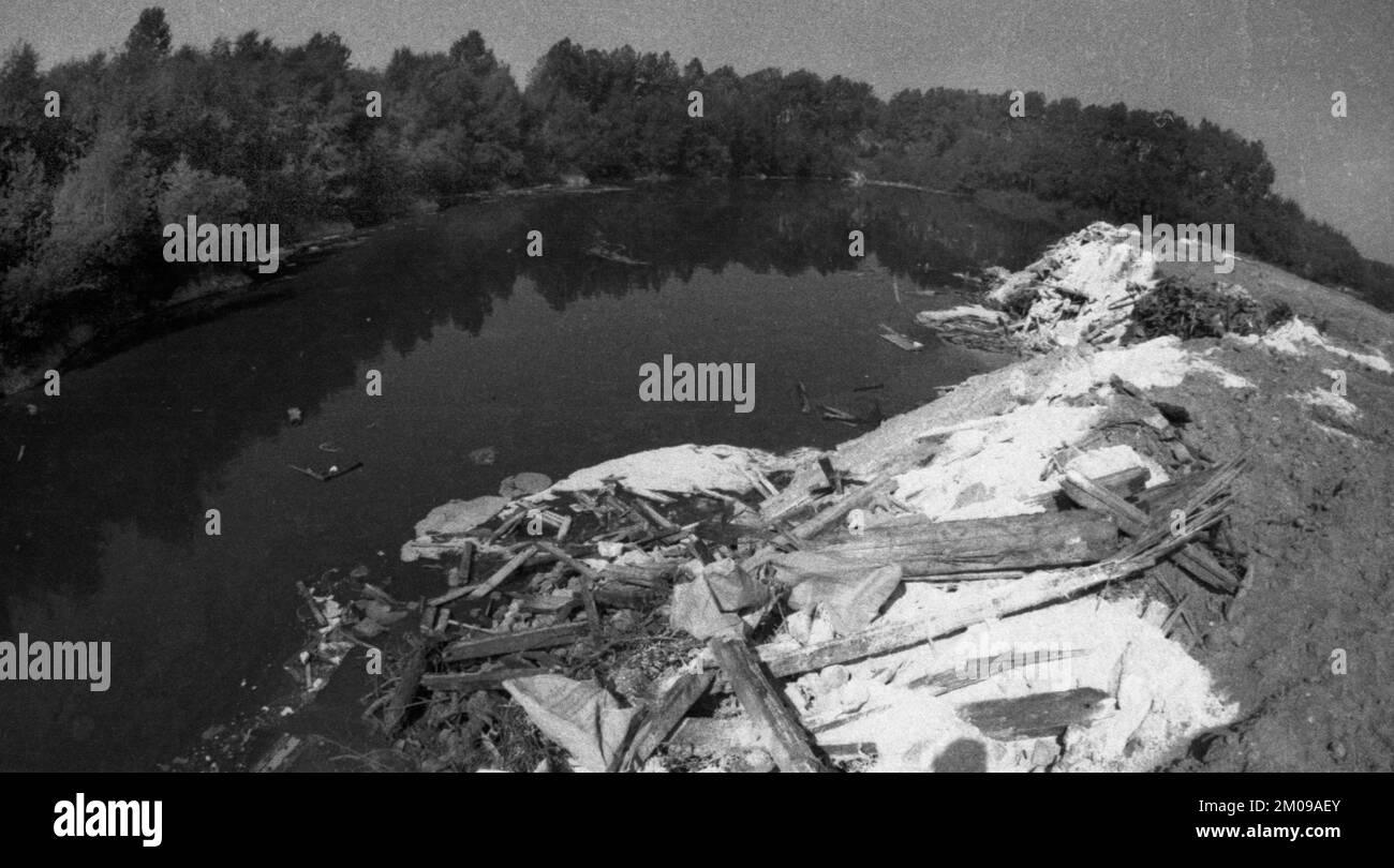 Chemical factory on the rhine Black and White Stock Photos & Images - Alamy
