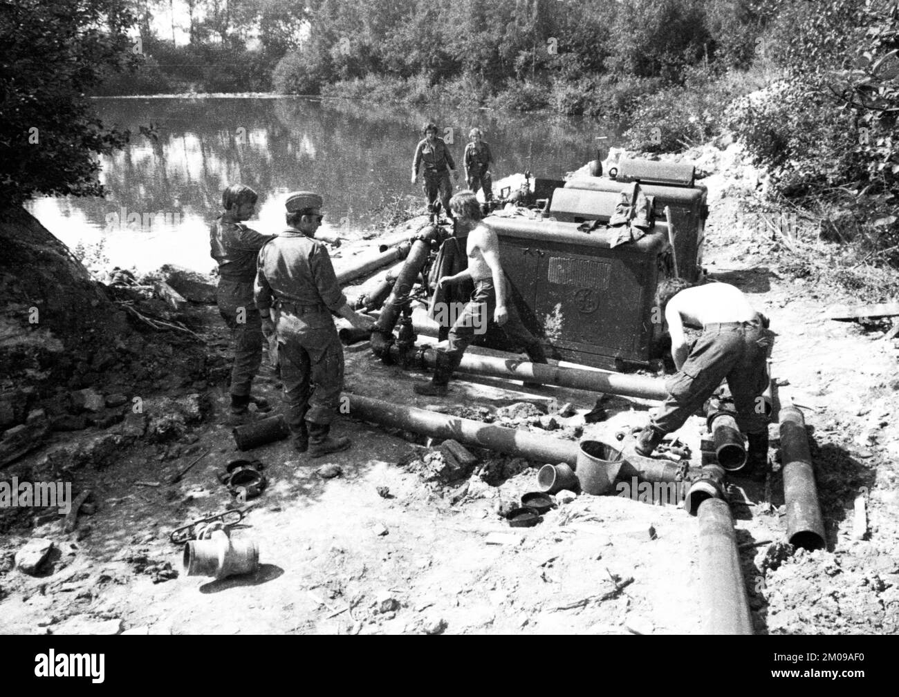 Chemical factory on the rhine Black and White Stock Photos & Images - Alamy