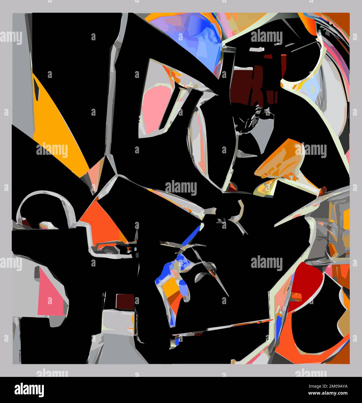 Contemporary art abstract original composition - vector illustration ...