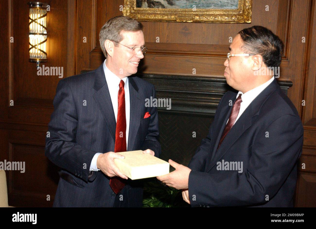 Mike Leavitt, Chinese Signing , Environmental Protection Agency Stock ...