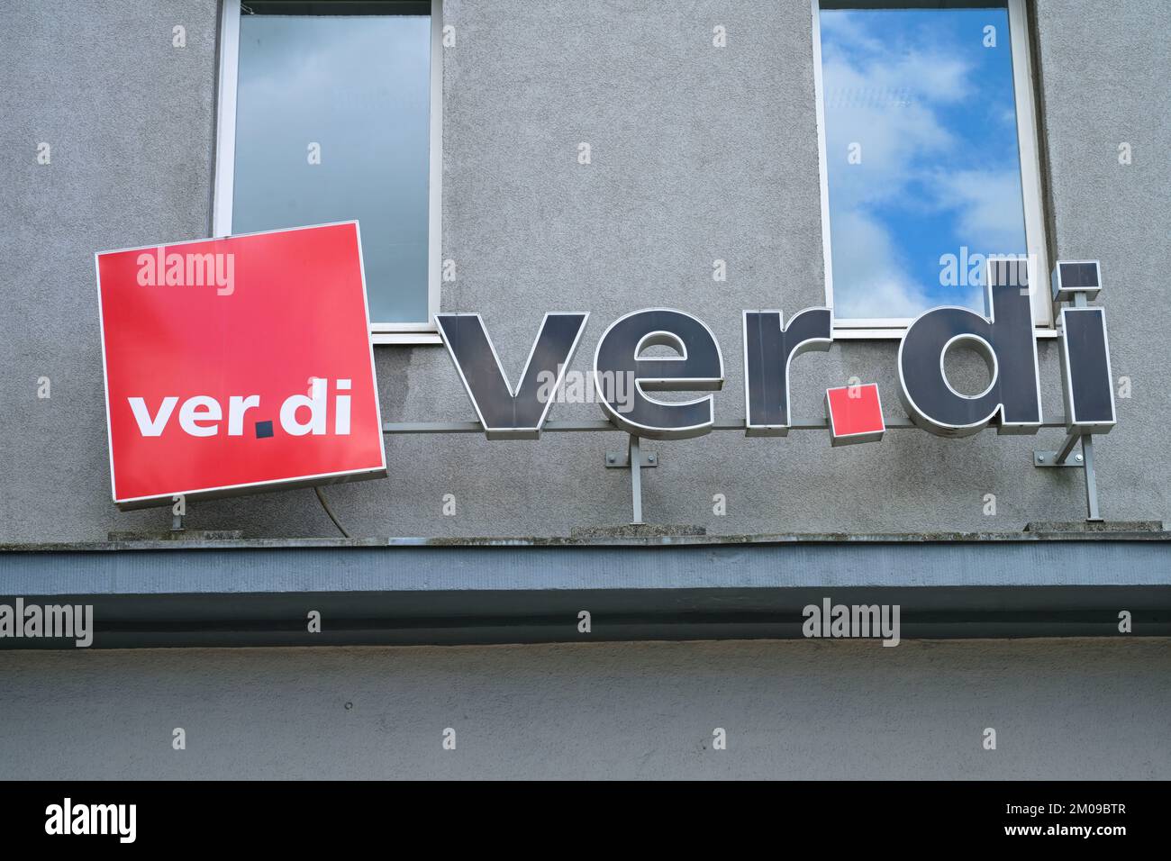 Logo Gewerkschaft Verdi, Mainz, Rheinland-Pfalz, Deutschland Stock ...