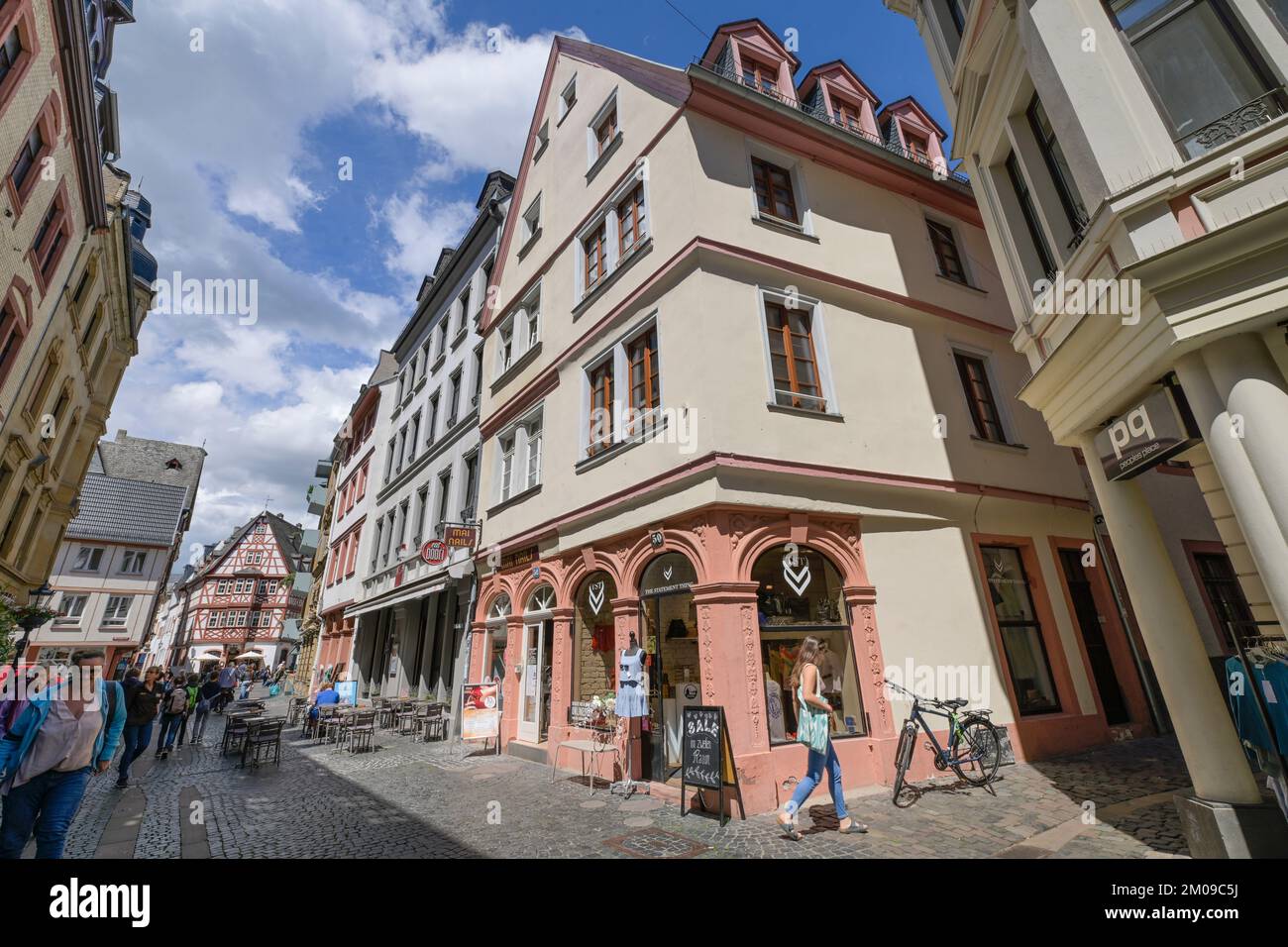 Altbauten, Augustinerstraße, Altstadt, Mainz, Rheinland-Pfalz ...