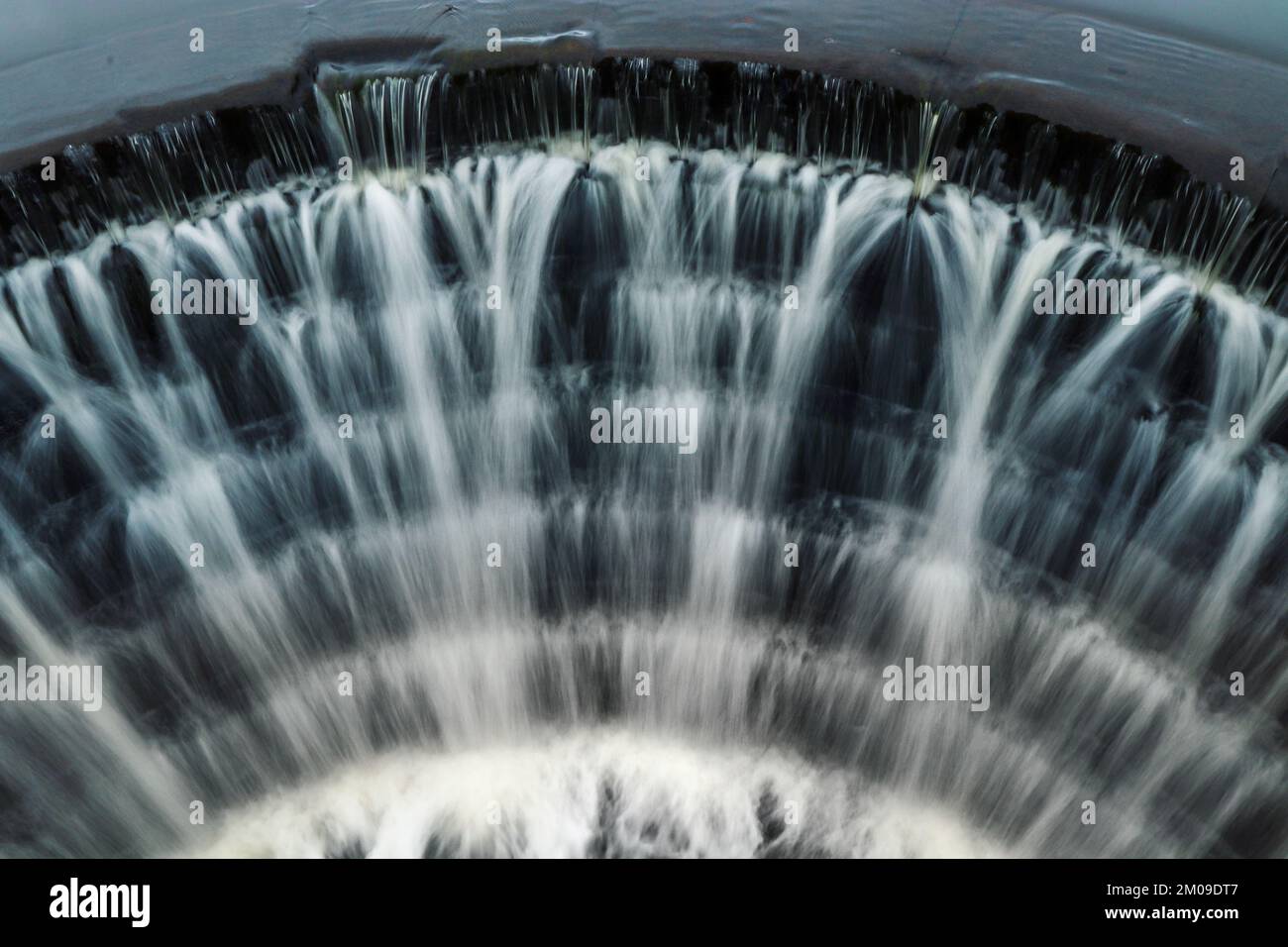 A beautiful view of a water cascade in Ripley lake, England Stock Photo ...