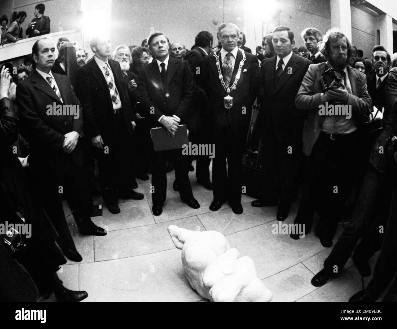 Federal Chancellor Helmut Schmidt opened an art exhibition in the Ostwallmuseum in Dortmund on ...