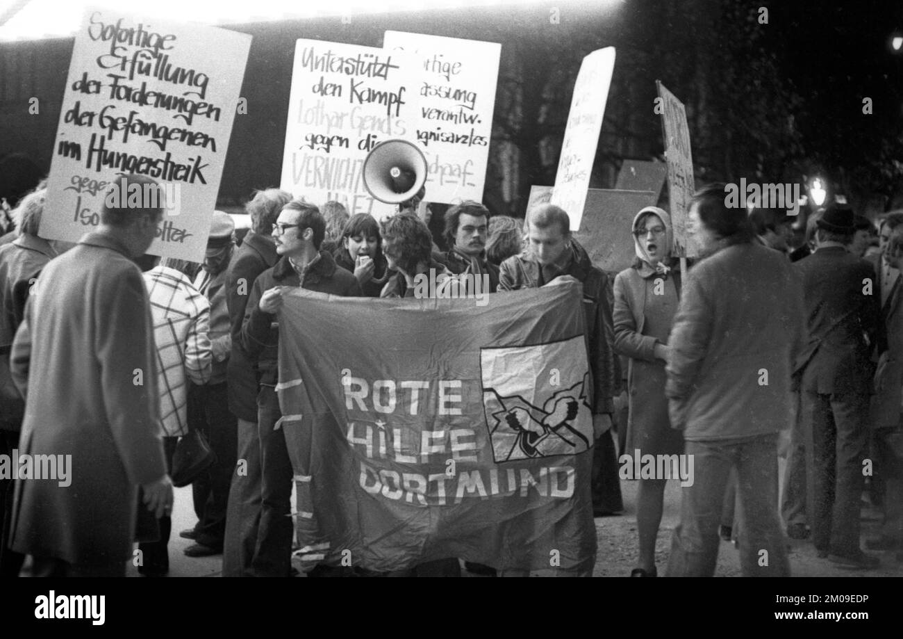 Left-wing sympathisers of the Red Army Faction (RAF) protesting in ...