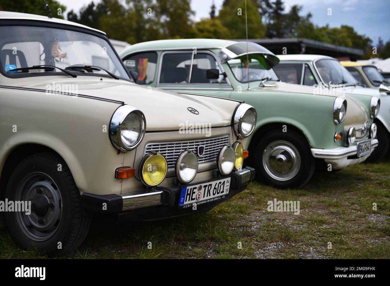 DDR Oldtimer Trabant 601 and P50 at a classic car meeting in ...