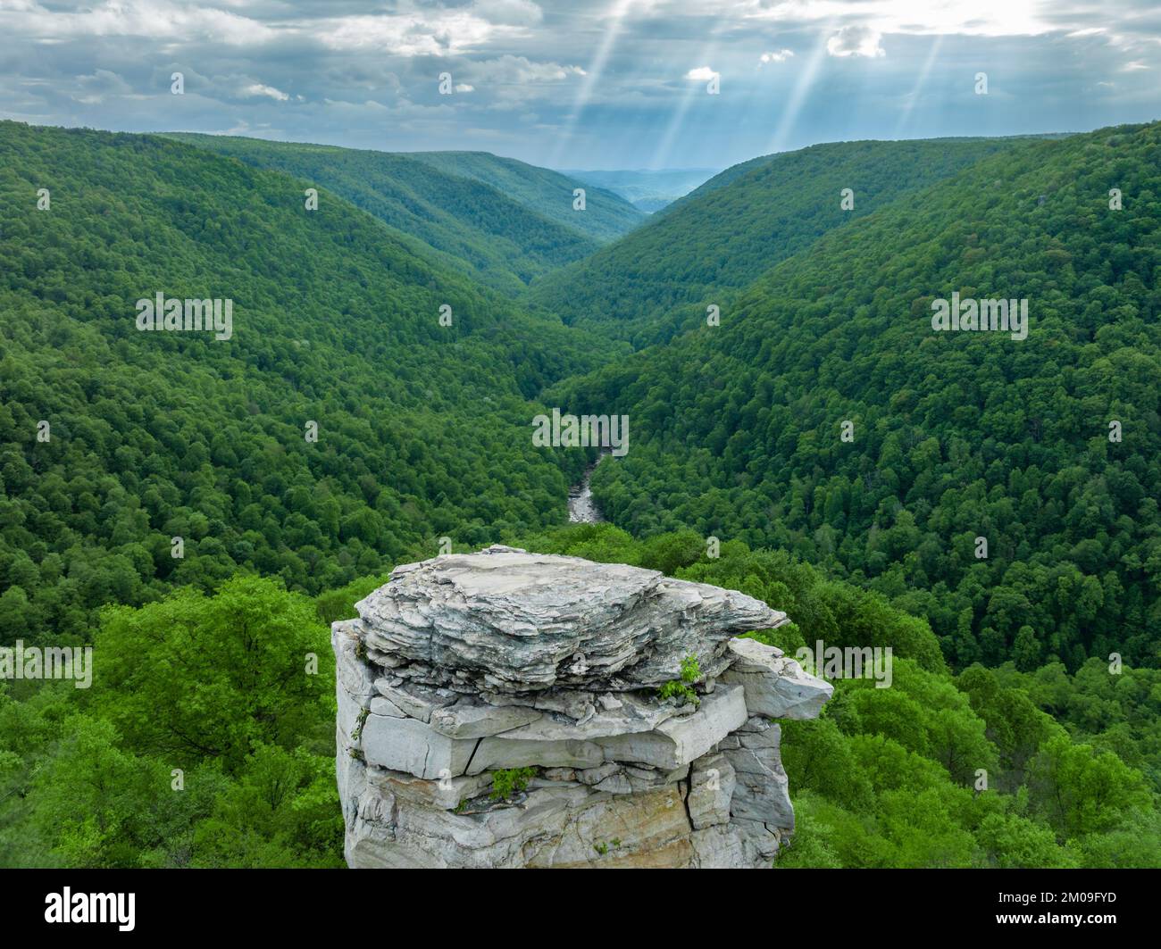 A high-angle of Blackwater canyon in Davis with a breathtaking view of ...