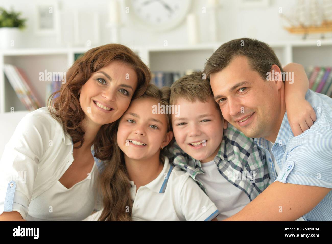 Portrait four smiling european hi-res stock photography and images - Alamy