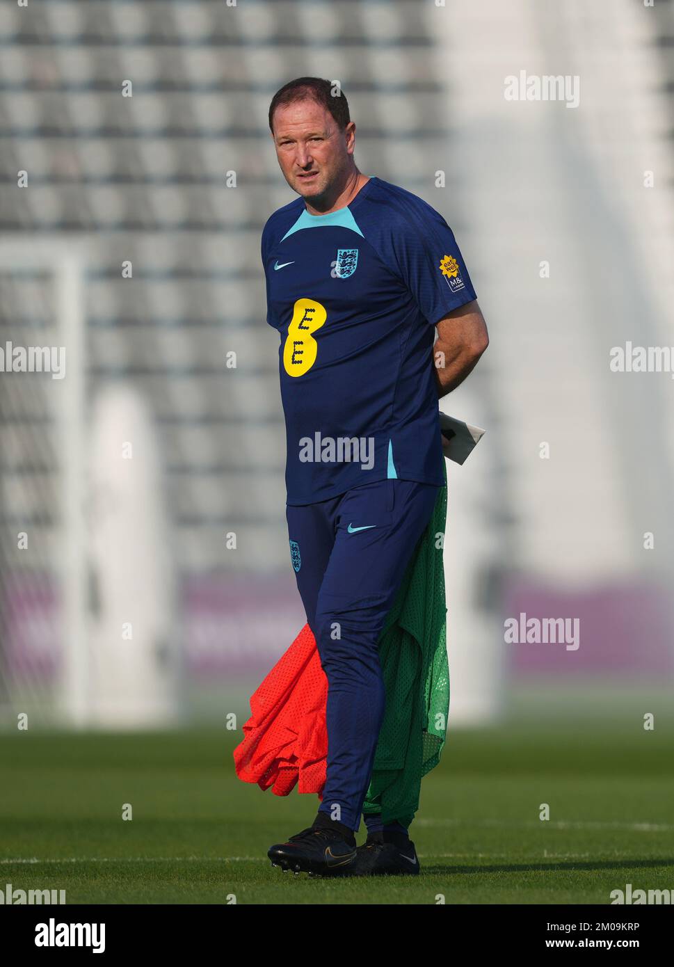 England assistant manager Steve Holland during a training session at ...