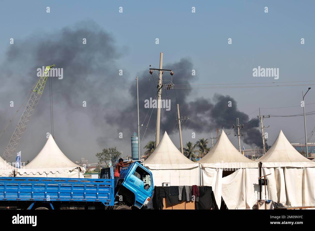 Chattogram, Bangladesh - November 26, 2022: The level of Industrial ...