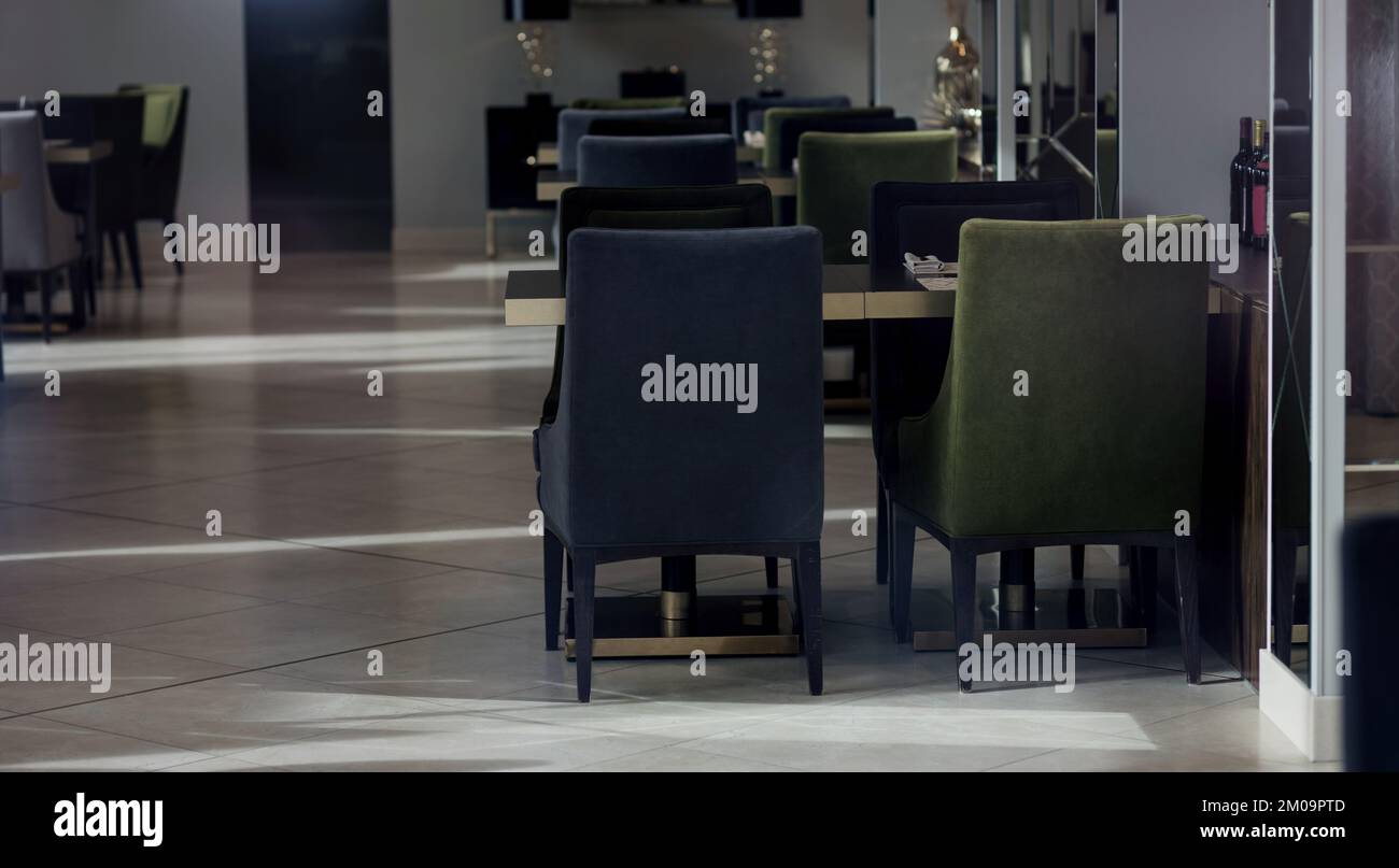 elegant European cafe. cozy interior of the restaurant Stock Photo - Alamy