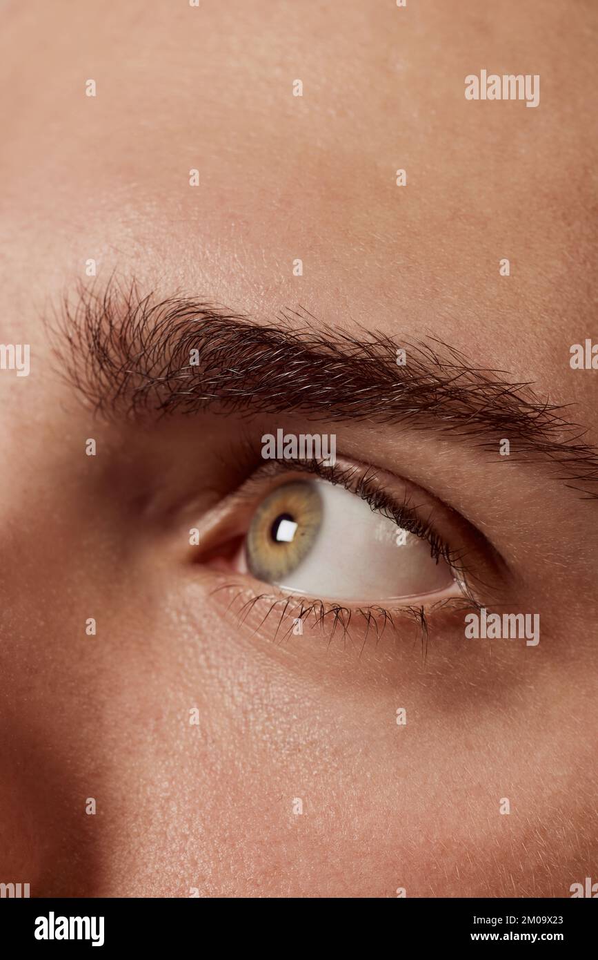 Eyes man male looking look up upwards hi-res stock photography and ...