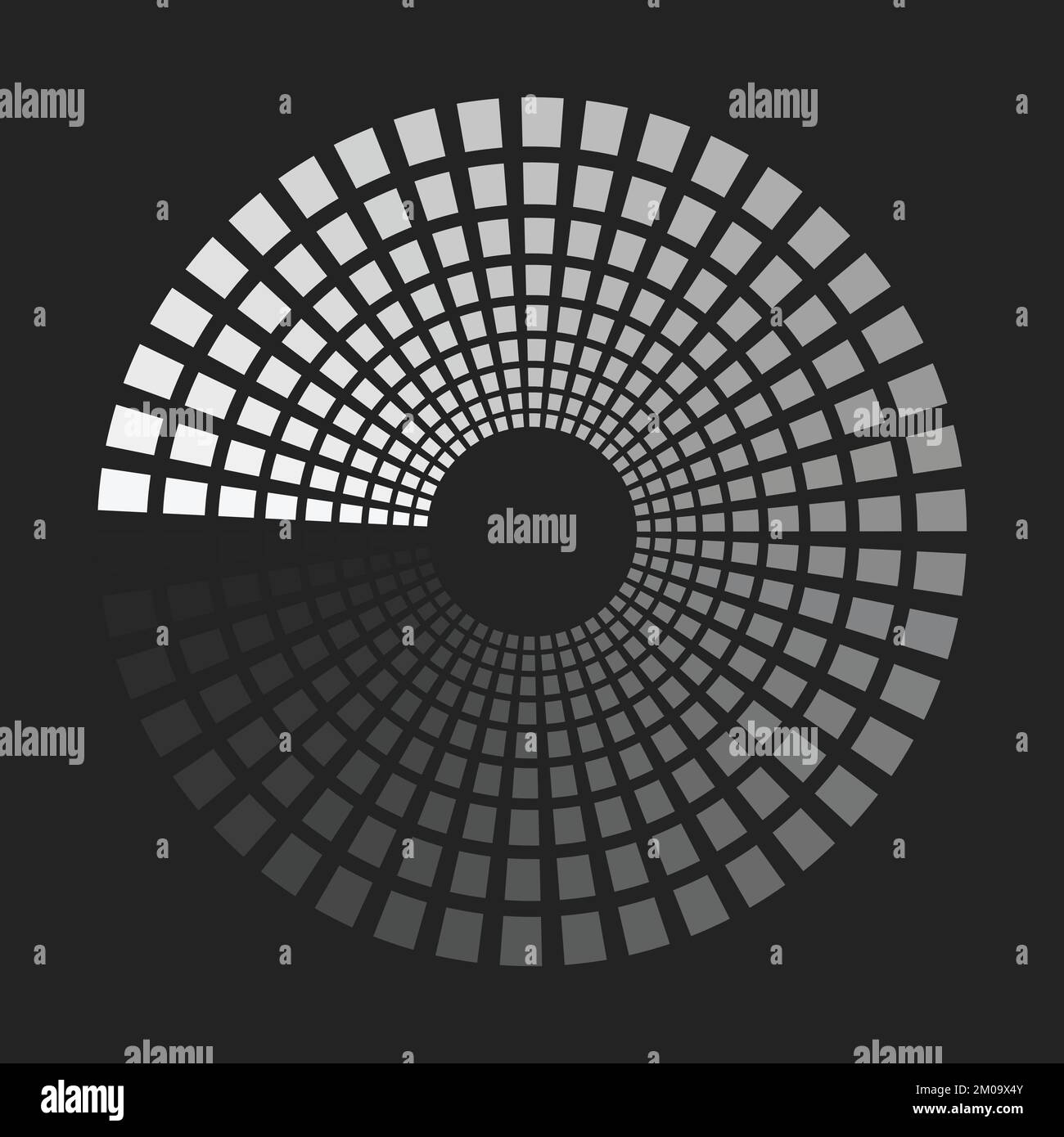 concentric dashed circles. rectangle geometric shapes with different ...