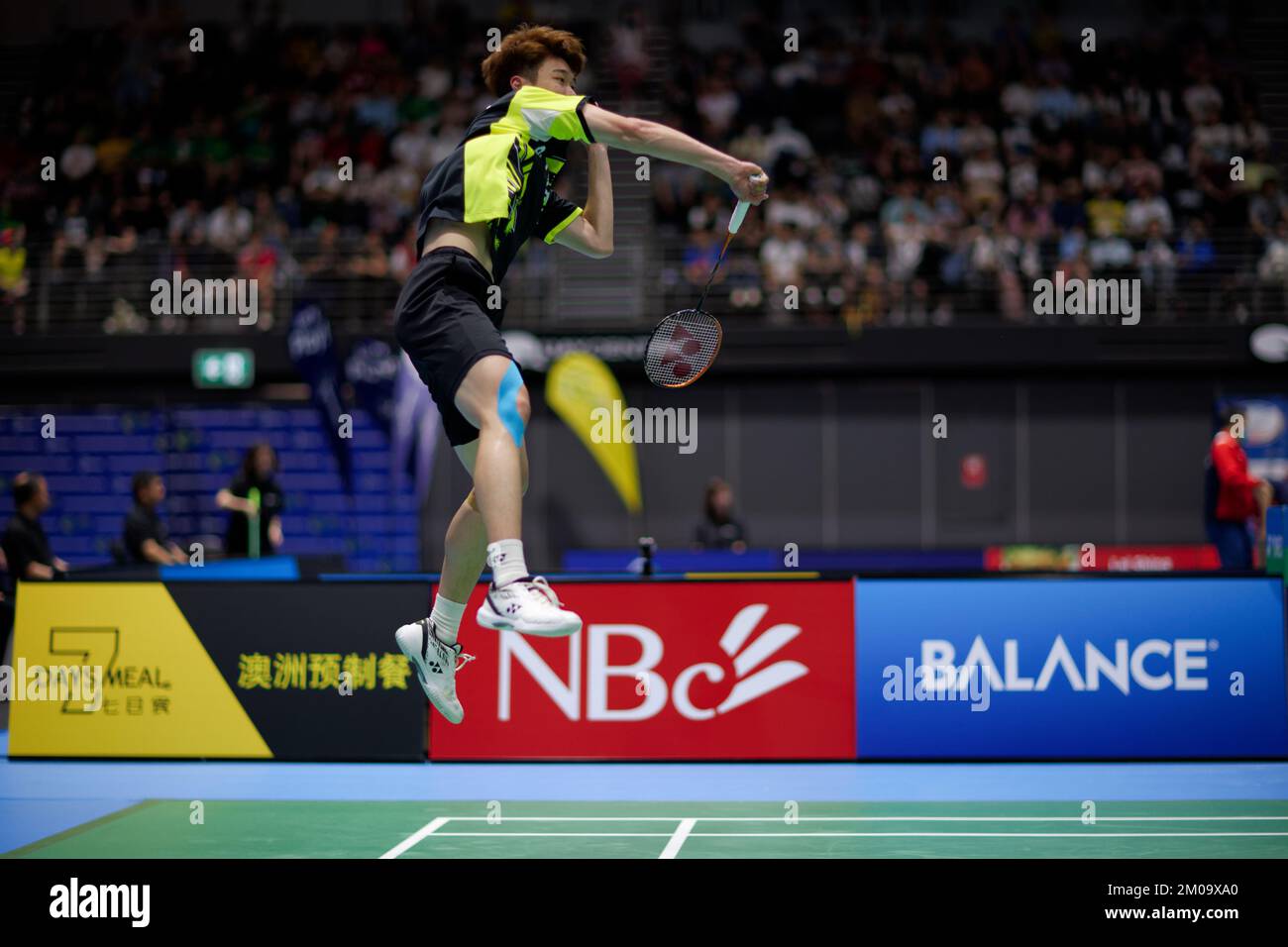 NG Tze Yong of Malaysia in action during the singles match between LU ...