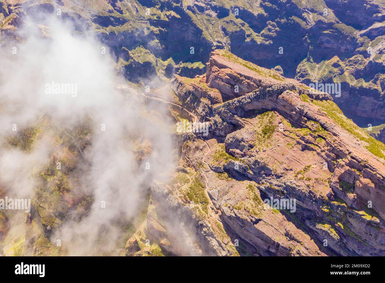 Drone view mountain trail hi-res stock photography and images - Alamy