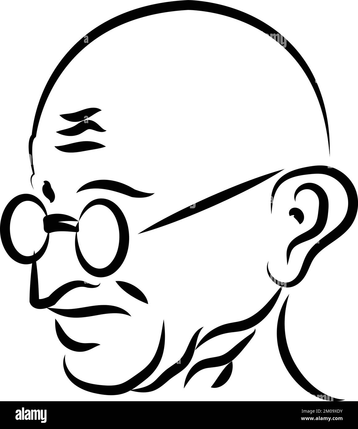 Illustration gandhi hi-res stock photography and images - Alamy